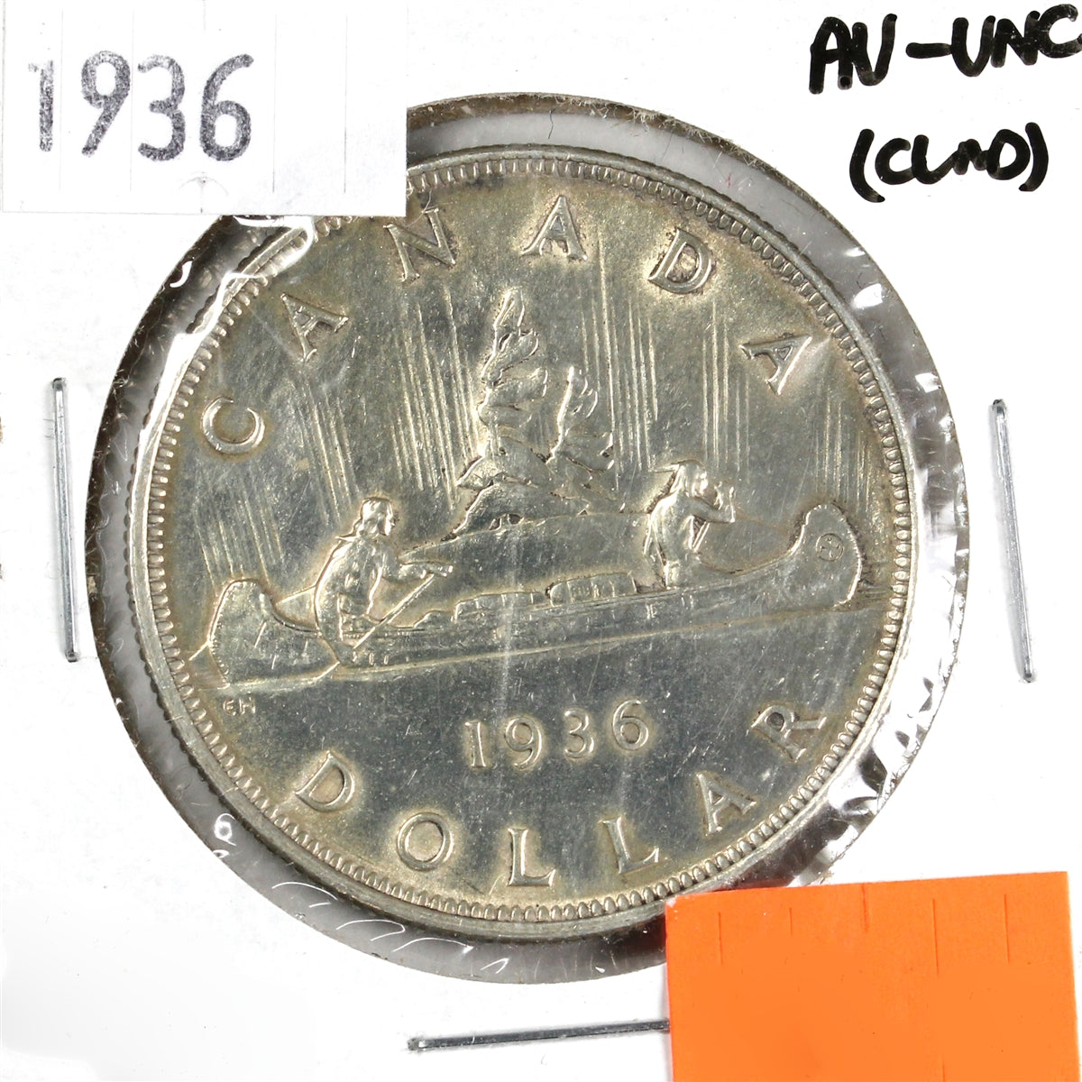 1936 Canada Dollar AU-UNC (AU55) Scratched, Cleaned, or Impaired – Colonial Acres Coins