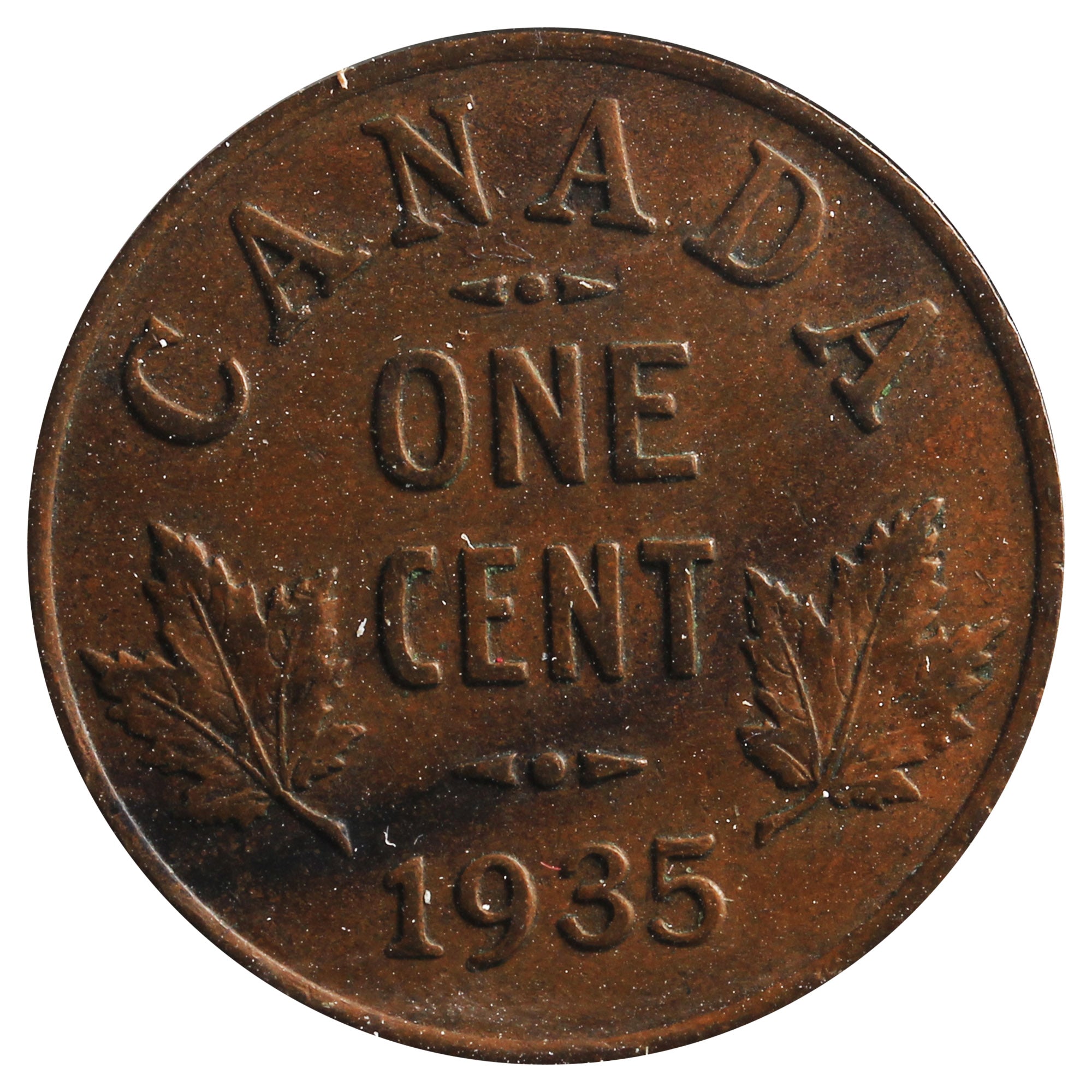 1935 Canada 1-Cent VF-EF (VF30) Scratched, Cleaned or Impaired – Colonial Acres Coins
