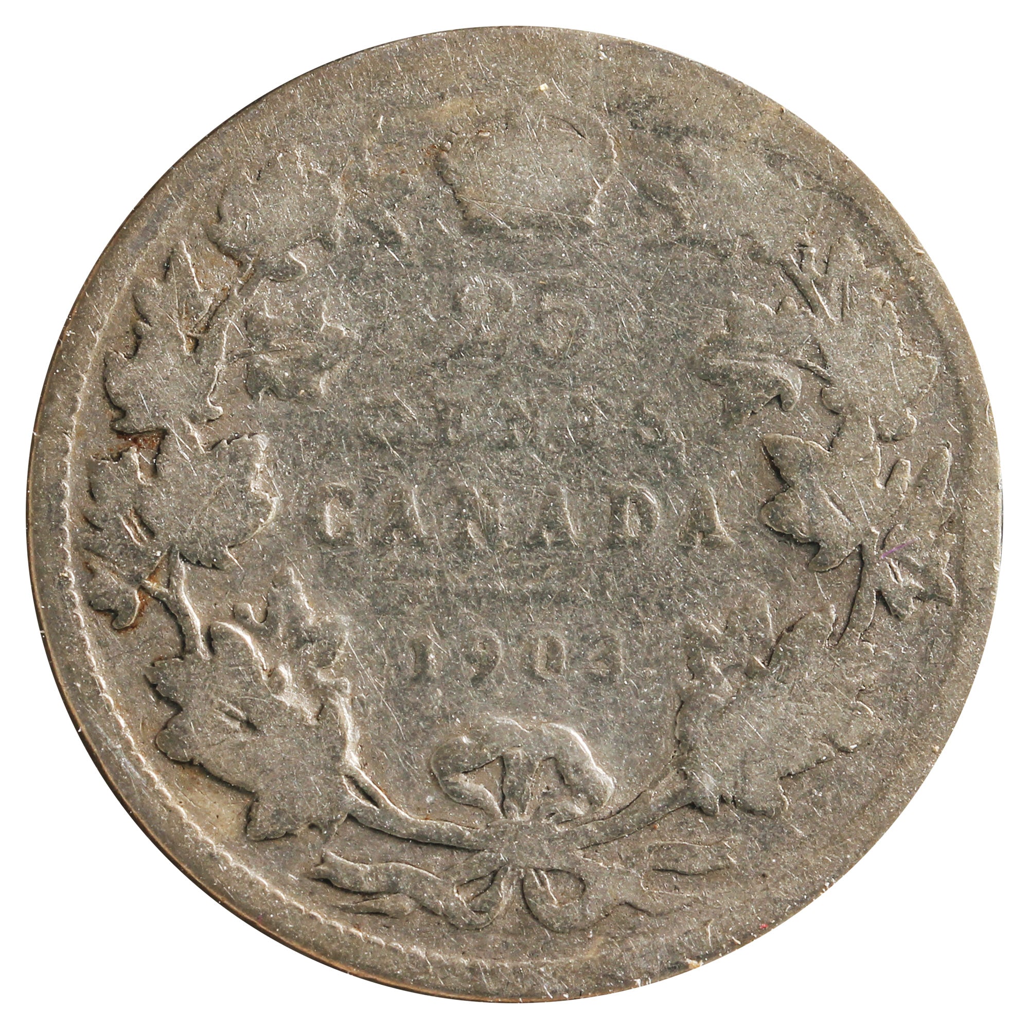 1903 Canada 25-cents About Good (AG3) Scratched, Cleaned or Impaired – Colonial Acres Coins