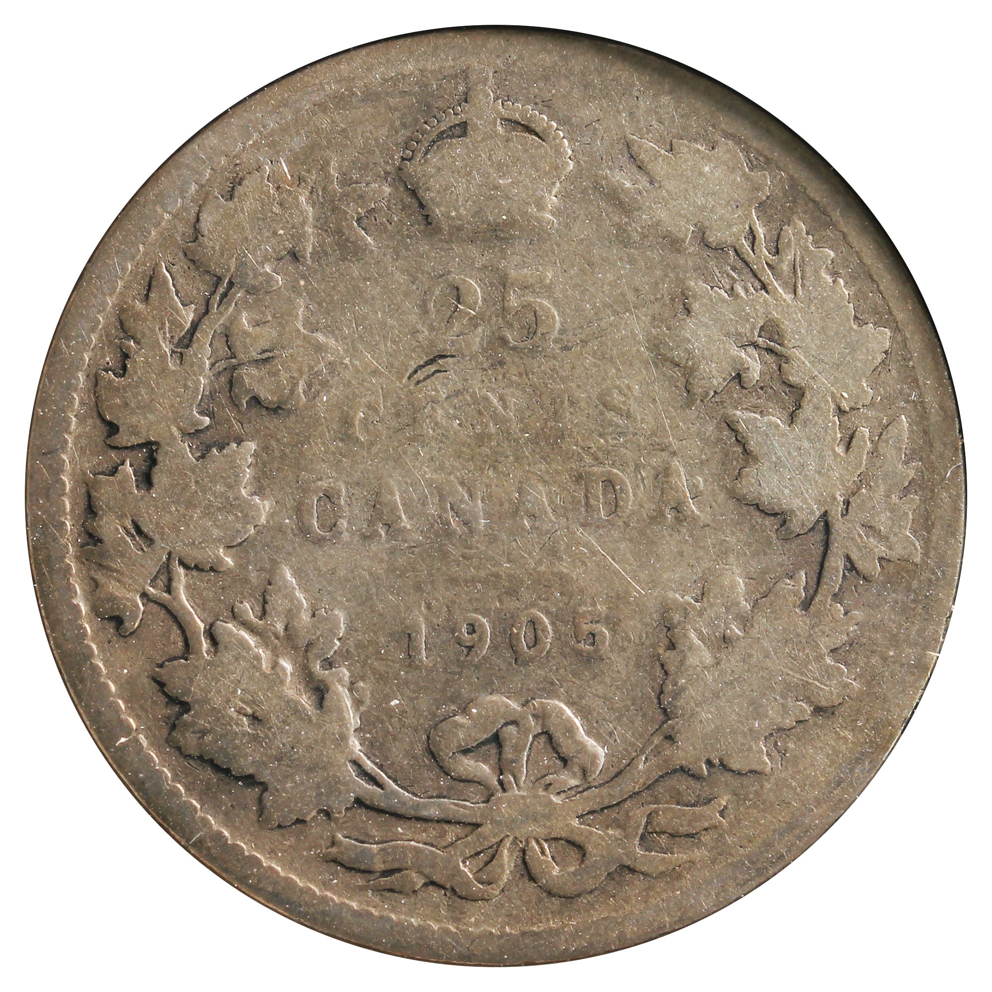 1905 Canada 25-cents About Good (AG3) Scratched, Cleaned or Impaired – Colonial Acres Coins