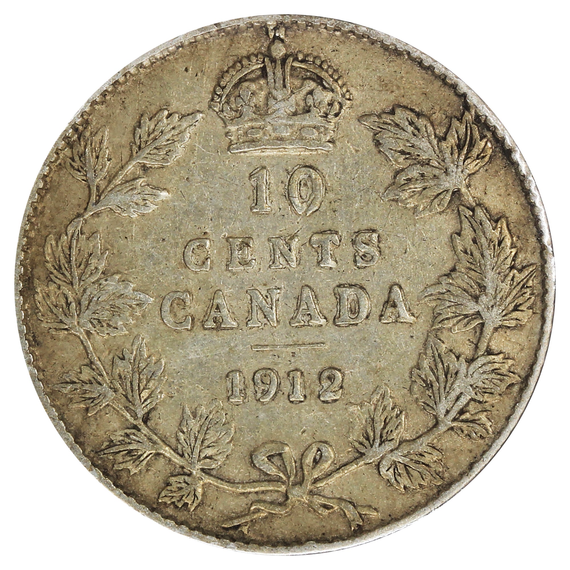 1912 Canada 10-cents VG-F (VG10) Scratched, Cleaned or Impaired – Colonial Acres Coins