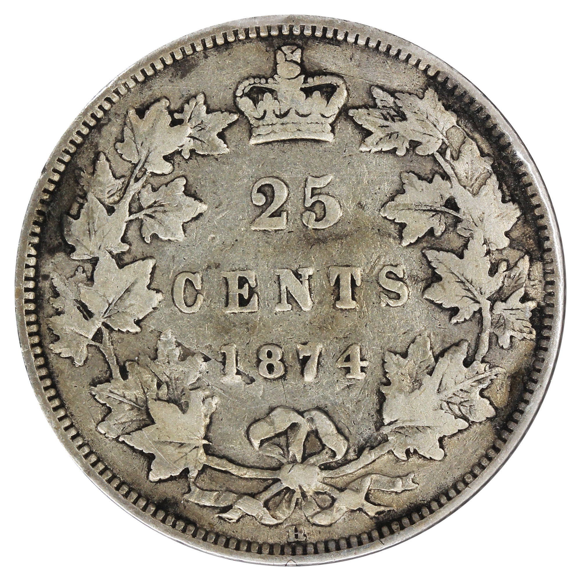 1874H Canada 25-cents VG-F (VG-10) Scratched, Cleaned or Impaired – Colonial Acres Coins