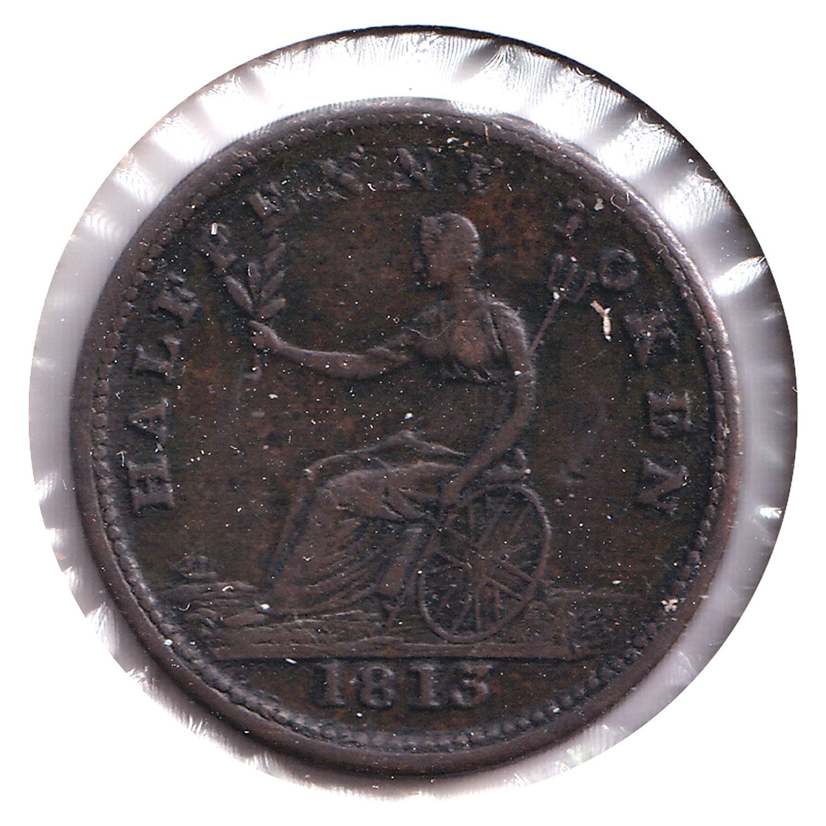 WE-1A2 1813 Wellington 1/2 Penny Bank Token, VF-EF (VF20) – Colonial ...