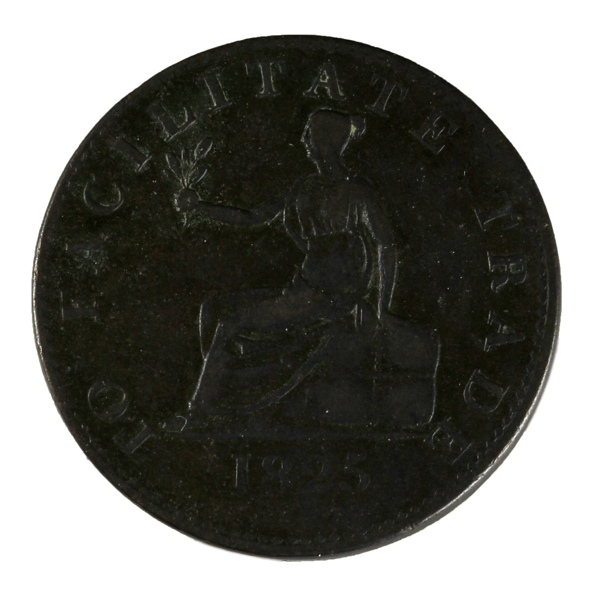BR-993 1825 British Colonies To Facilitate Trade Half Penny Token VF-E ...