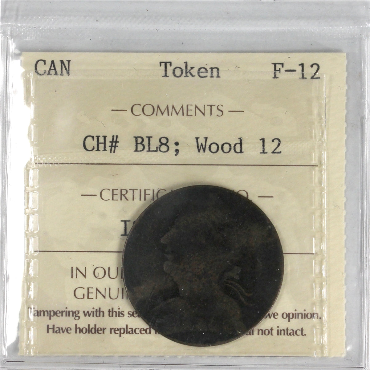 BL-8 Blacksmith Token ICCS Certified F12 Wood 12 – Colonial Acres Coins