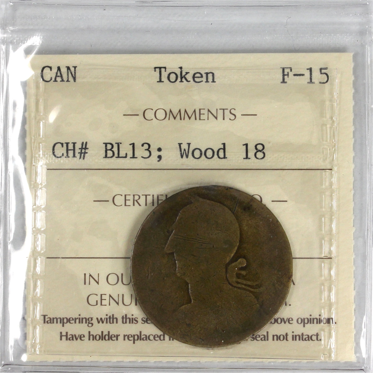 BL-13 Blacksmith Token ICCS Certified F-15 Wood 18 – Colonial Acres Coins