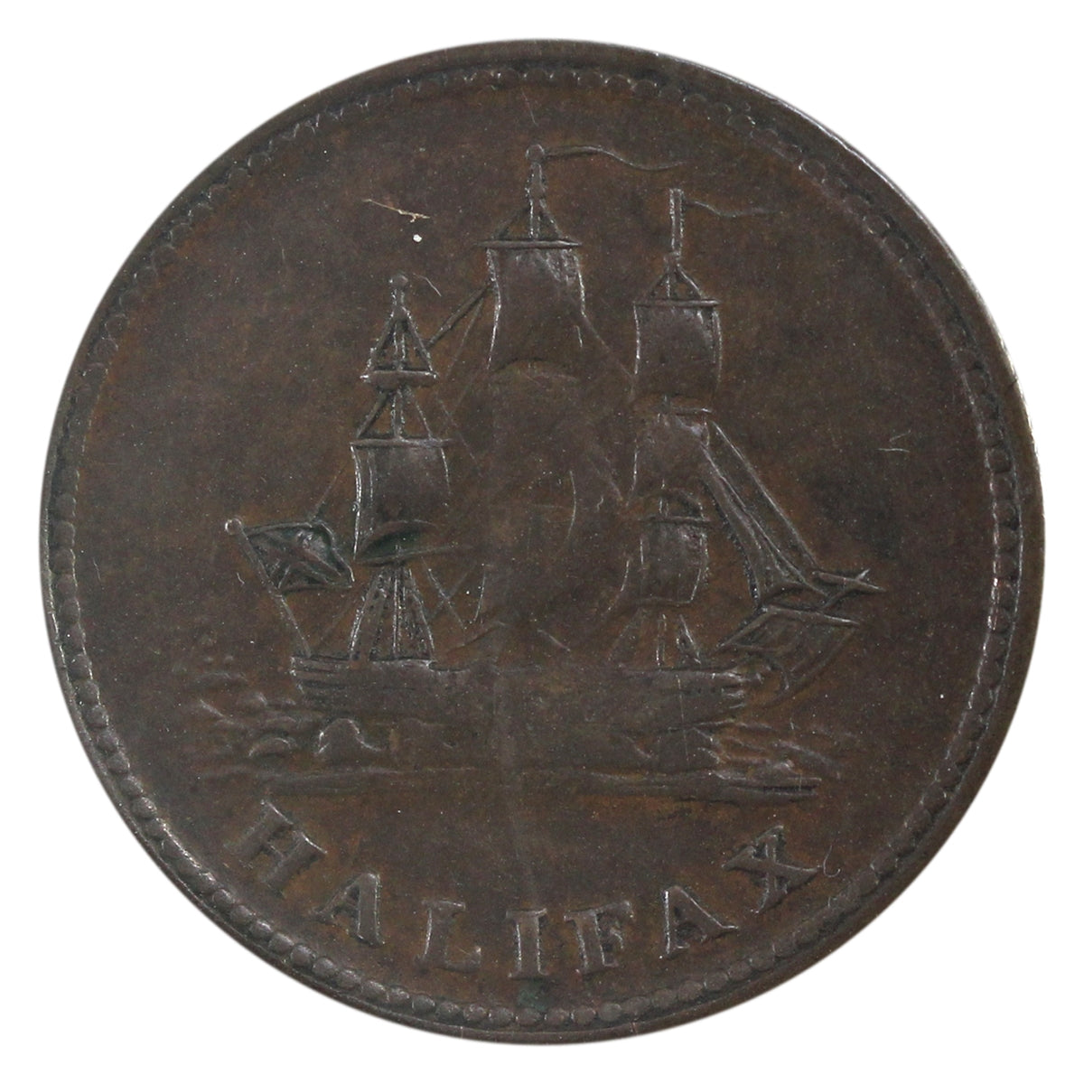 NS-27A3 1815 Nova Scotia Halifax Halfpenny Token VF-EF (VF30 ...
