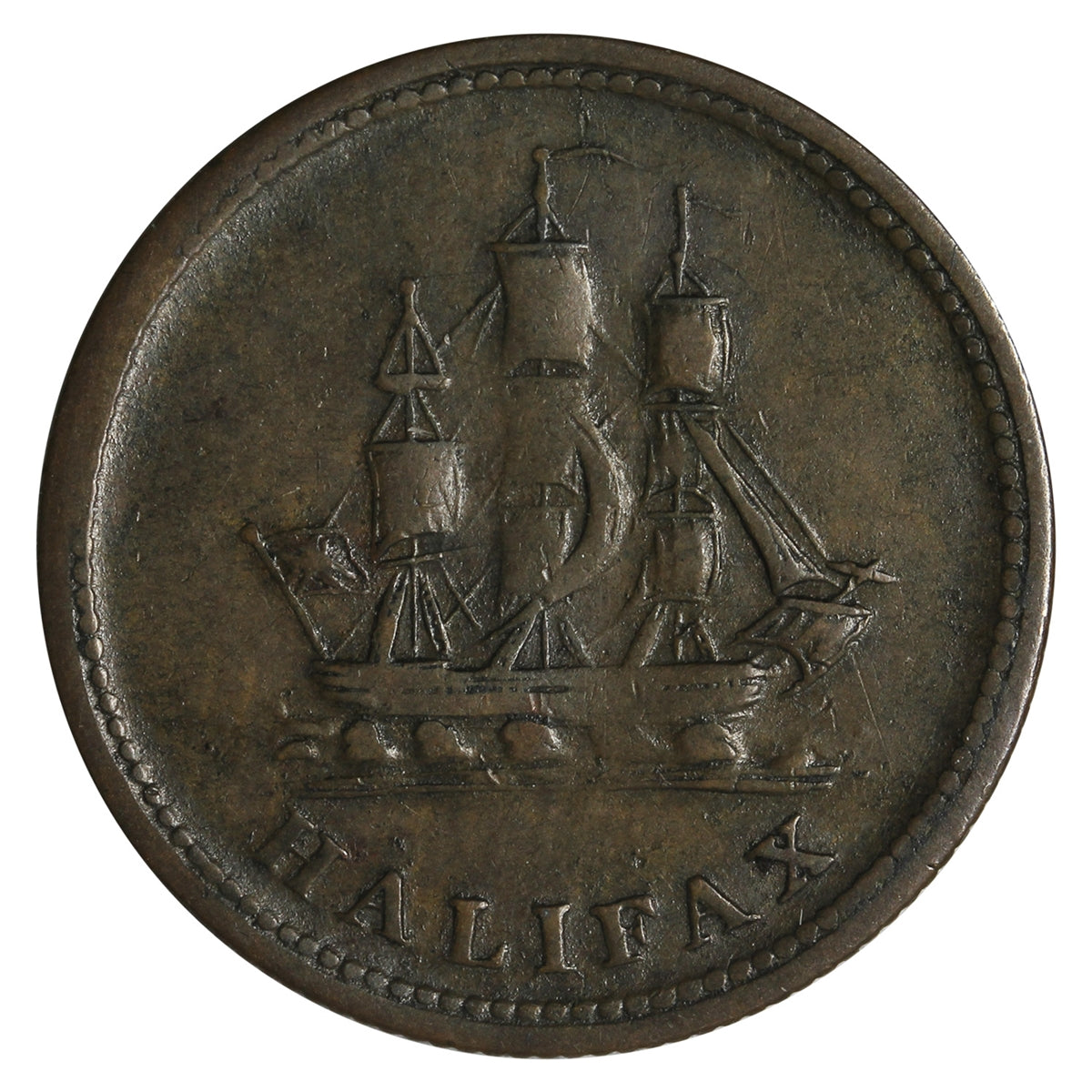 NS-27A3 1815 Nova Scotia Halifax Half Penny Token Very Fine (VF20 ...