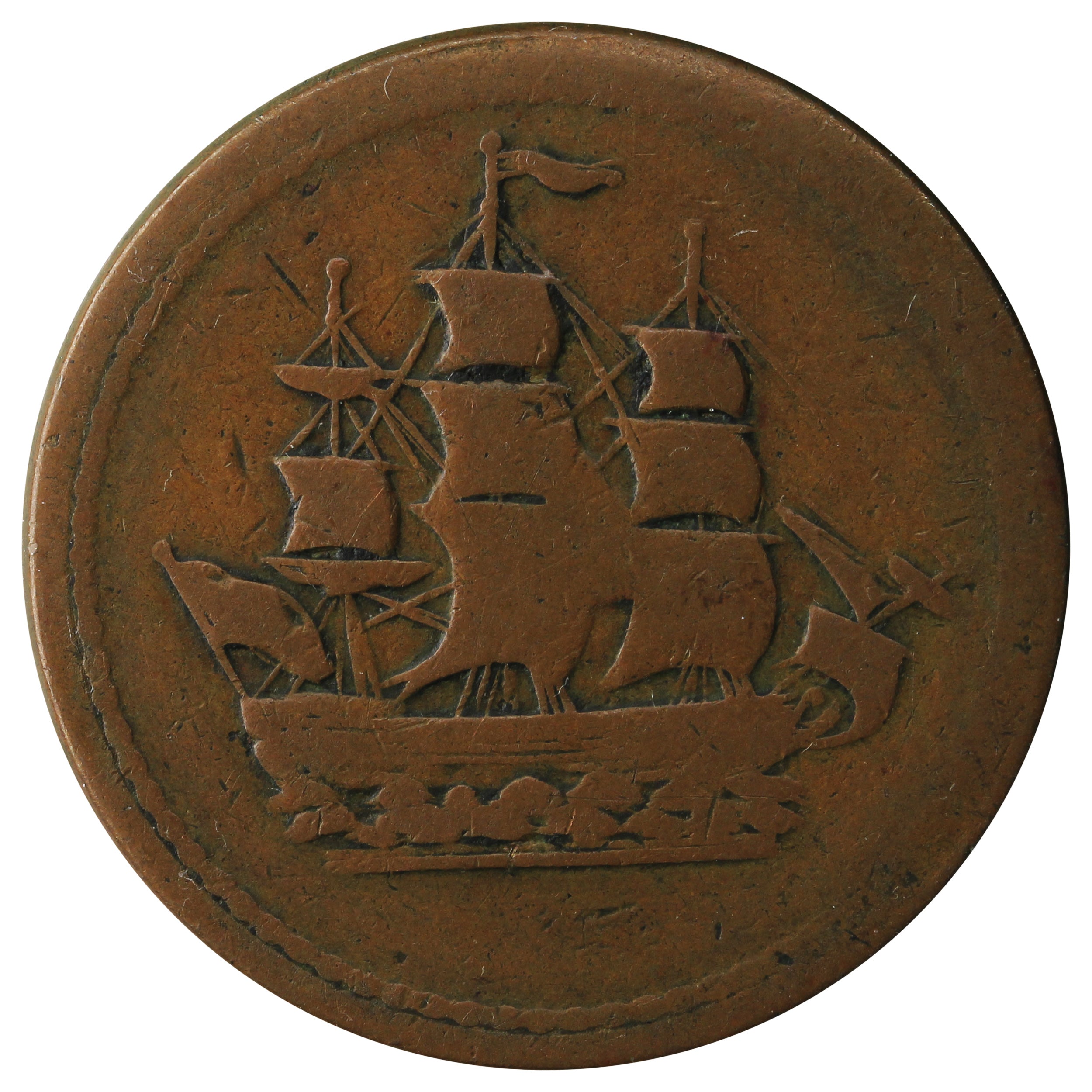 BL-24A1 Blacksmith Imitation Ships Colonies & Commerce Token Very Fine ...