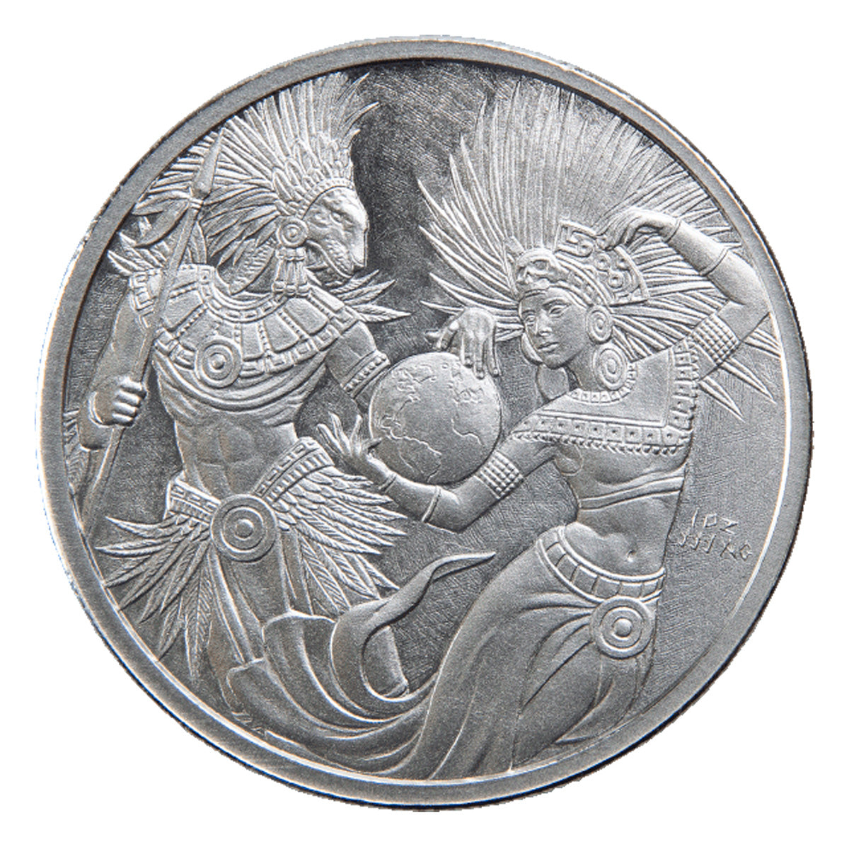 CSM Aztec Ometeotl: God of Duality 1oz .999 Silver Round (No Tax) Rim ...