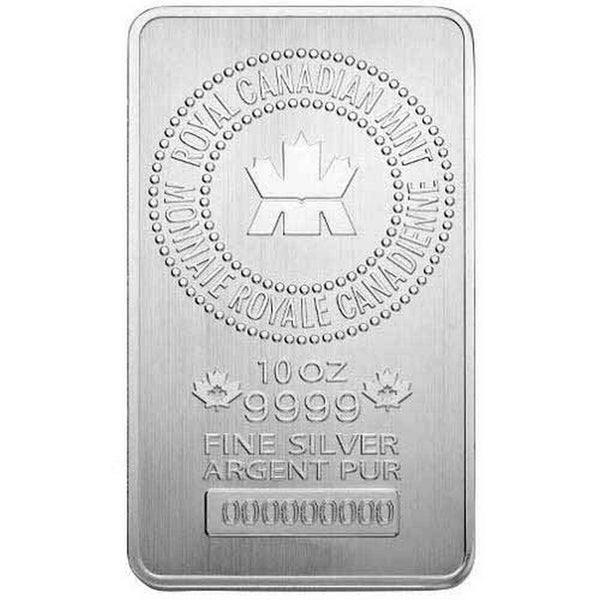 RCM 10oz. Pure .9999 Silver Royal Canadian Mint Wafer Bar (No Tax ...