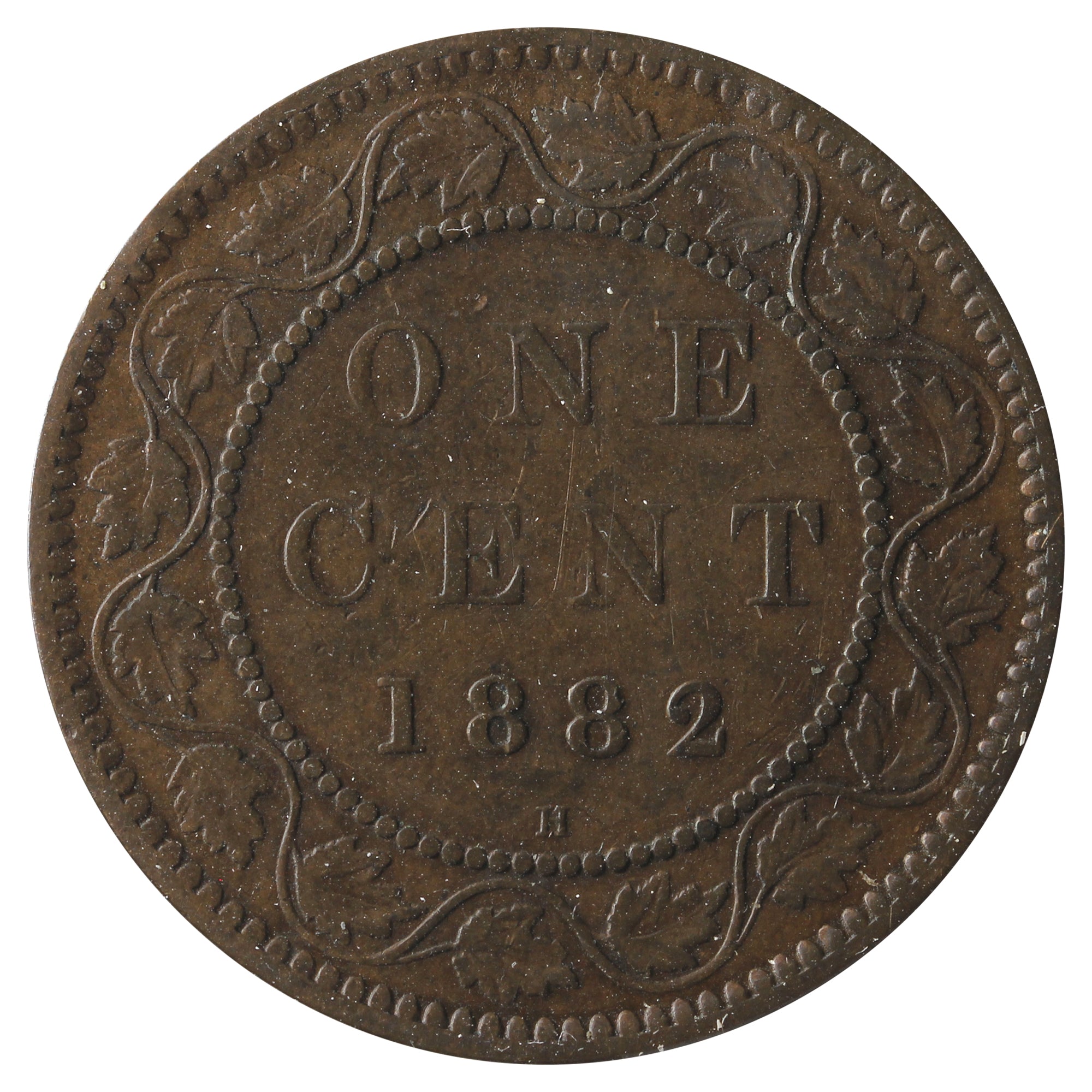 1882H Obv. 2 Canada 1-Cent F-VF (F15) Scratched, Cleaned or Impaired. – Colonial Acres Coins