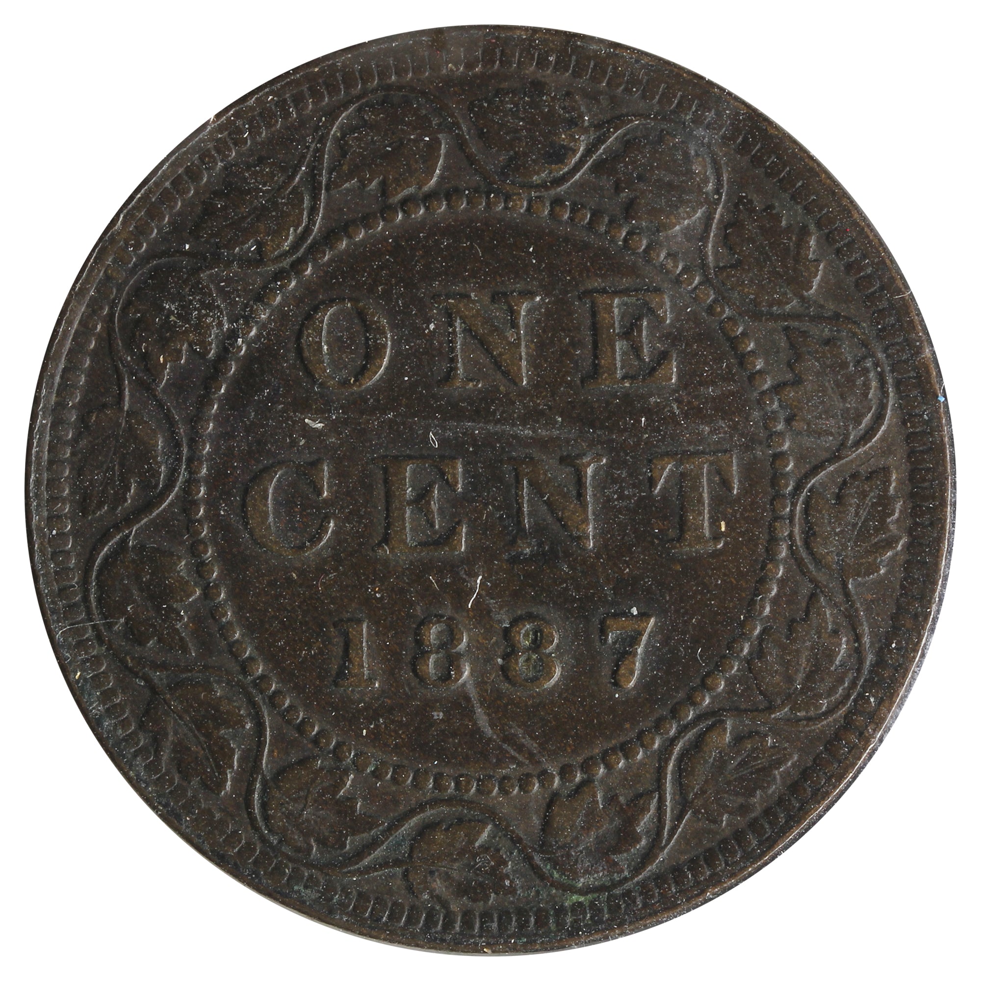 1887 Canada 1-Cent VF-EF (VF-30) Scratched, Cleaned or Impaired. – Colonial Acres Coins