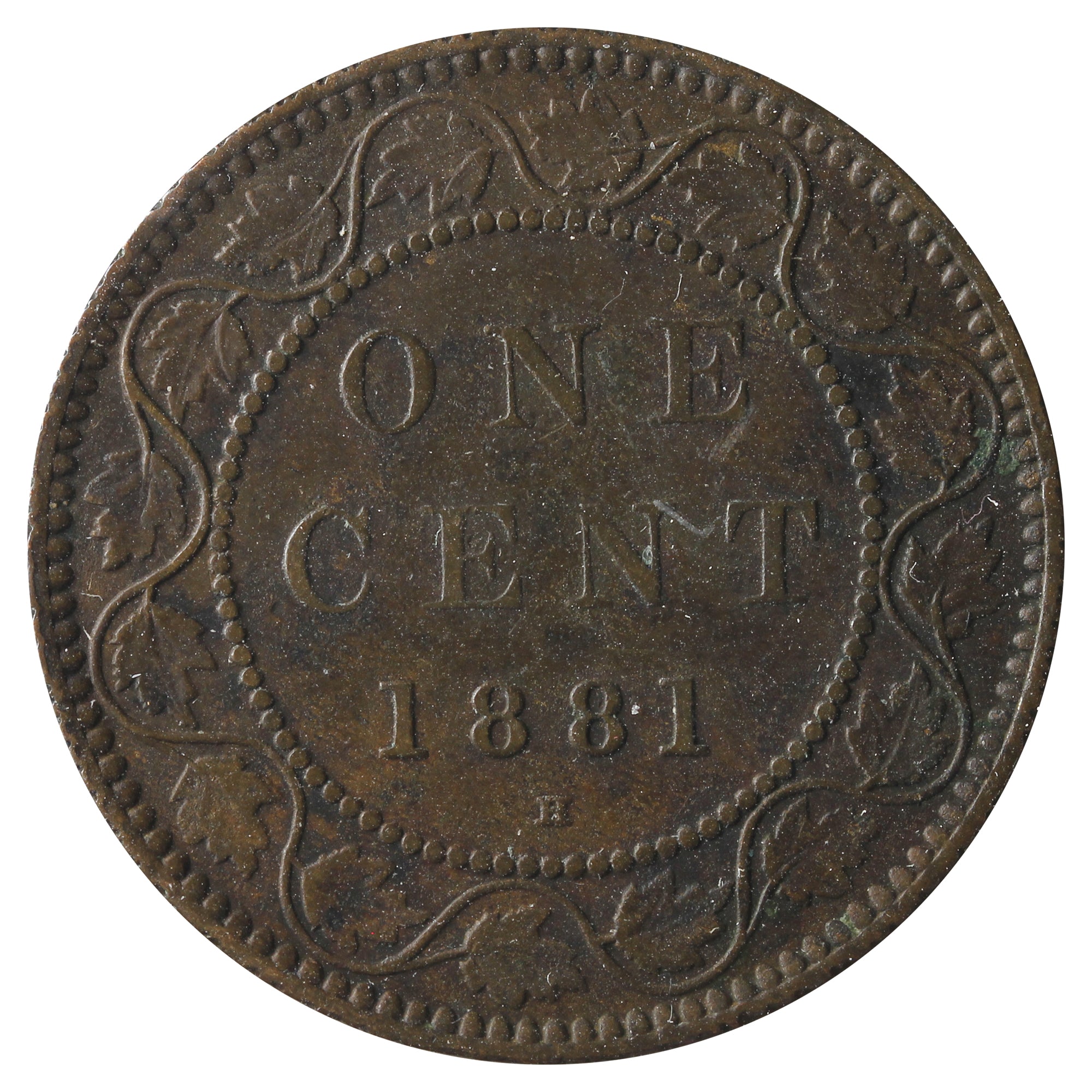 1881H Obv.1 Canada 1-Cent Very Fine (VF20) Scratched, Cleaned or Impai – Colonial Acres Coins