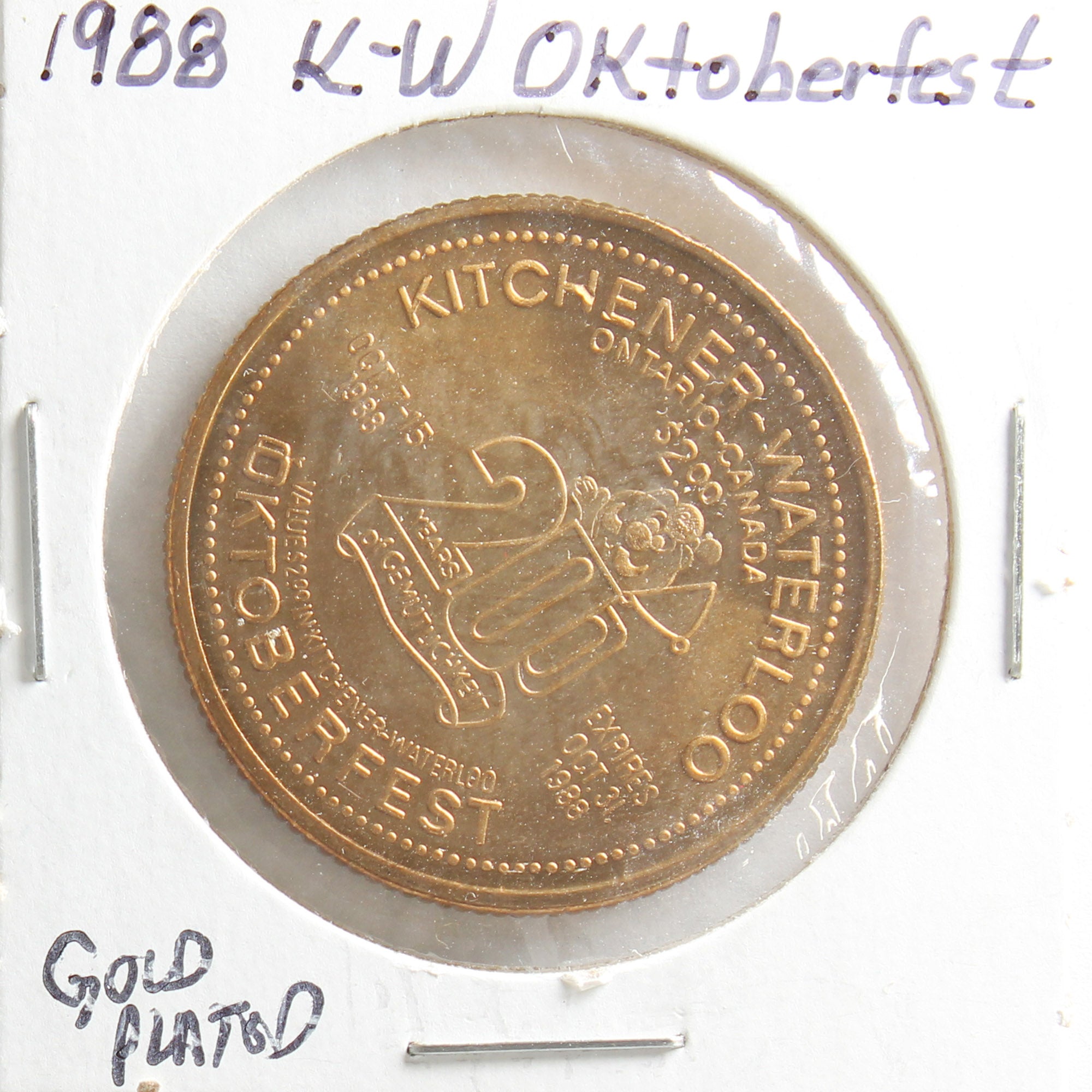 1998 K-W Oktoberfest Gold Plated Token – Colonial Acres Coins