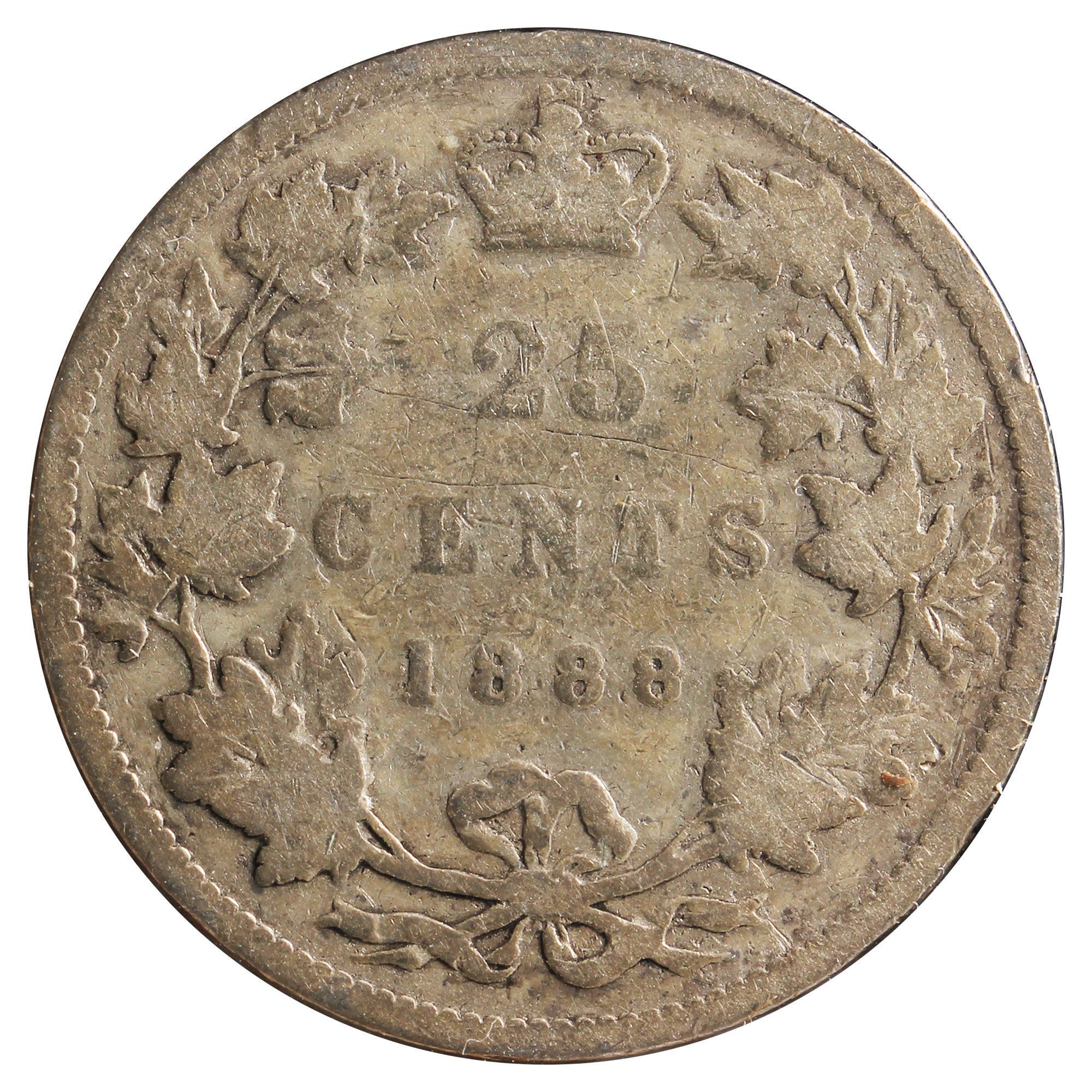 1888 Canada 25-Cents Good (G4) Scratched, Cleaned or Impaired – Colonial Acres Coins