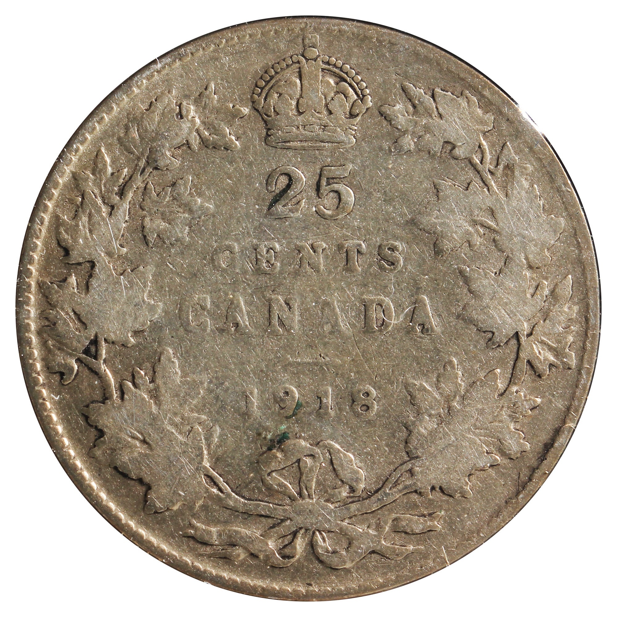 1918 Canada 25-Cents G-VG (G6) Scratched, Cleaned or Impaired – Colonial Acres Coins