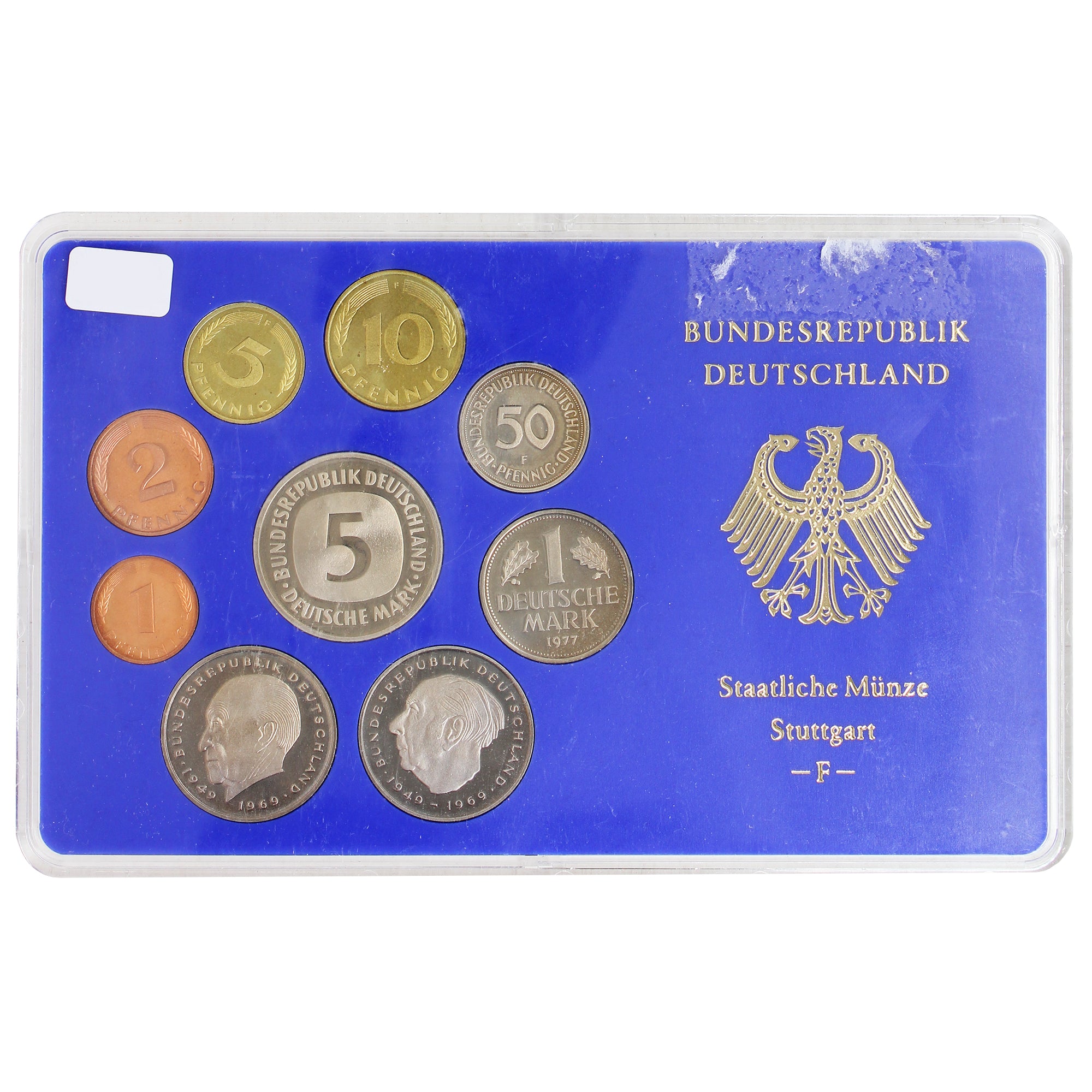 1977F Germany 9-Coin Proof Set in Holder (Impaired) – Colonial Acres Coins