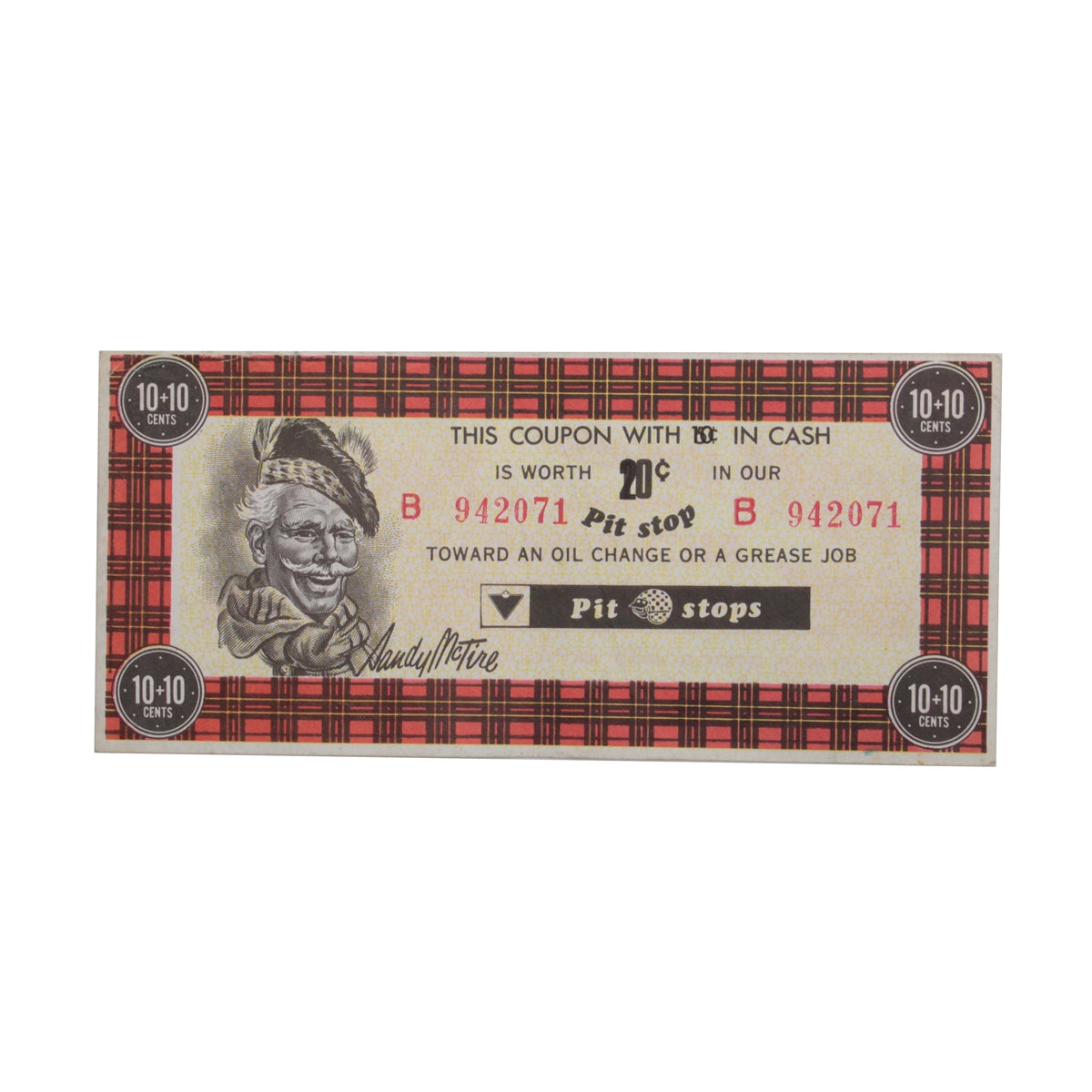 PS1B-20B2# Canadian Tire Coupon Pit Stops 10 + 10 Extra Fine – Colonial ...