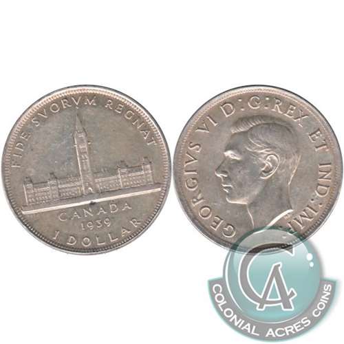 1939 Canada Dollar Extra Fine (EF40) – Colonial Acres Coins
