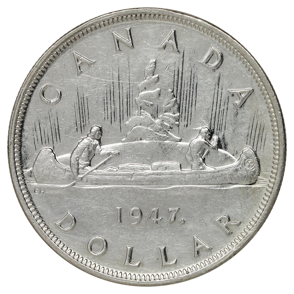 1947 Maple Leaf Canada Dollar Extra Fine (EF40) $ – Colonial Acres Coins