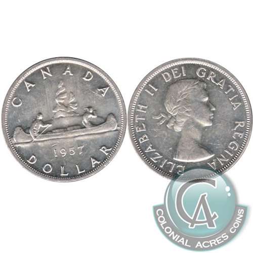1957 Canada Dollar EF-AU (EF45) – Colonial Acres Coins