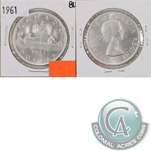 1961 Canada Dollar Brilliant Uncirculated (MS63) – Colonial Acres Coins