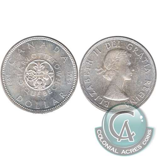 1964 Canada Dollar Brilliant Uncirculated (MS63) – Colonial Acres Coins