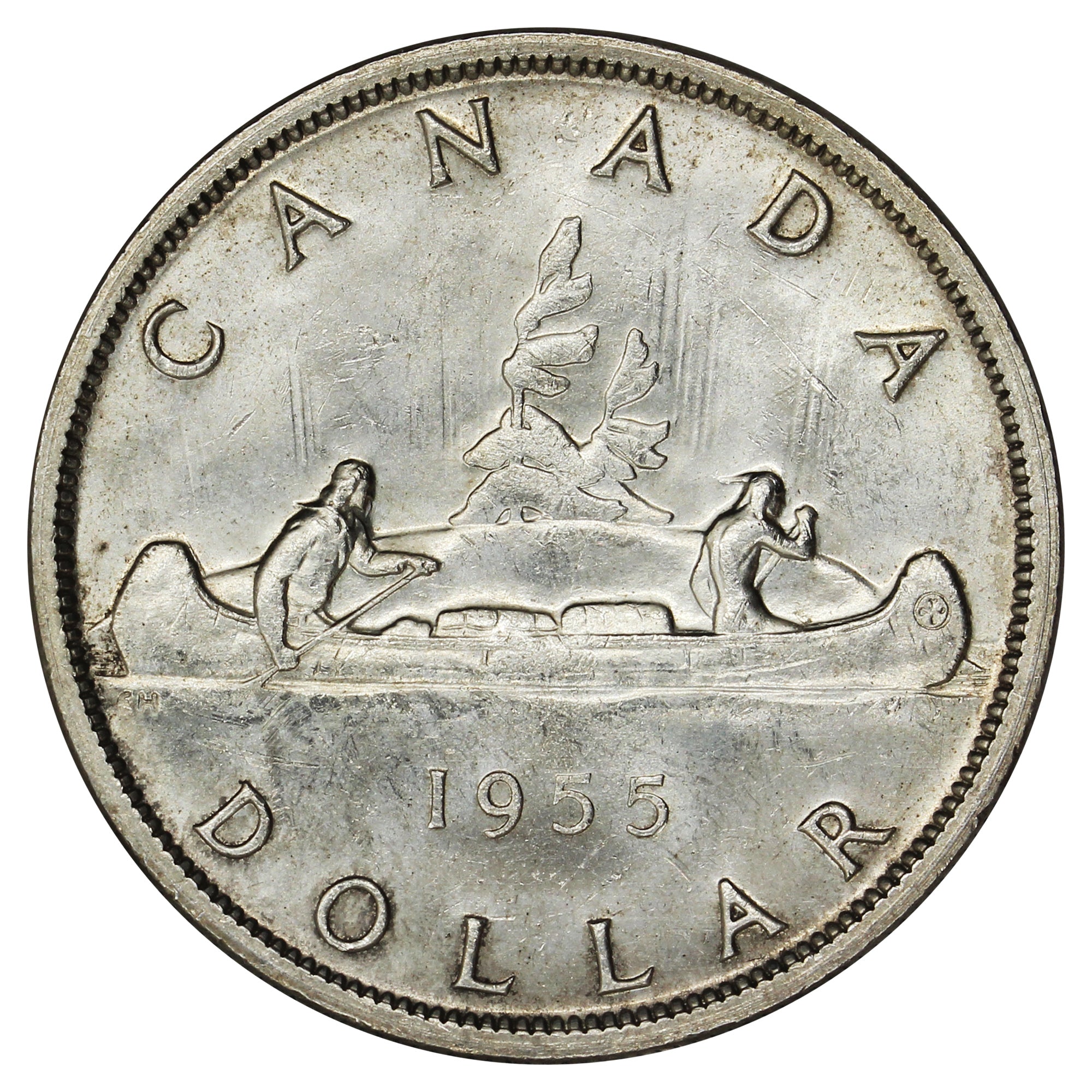 1955 Fu Manchu Canada Dollar UNC+ (MS62) $ – Colonial Acres Coins