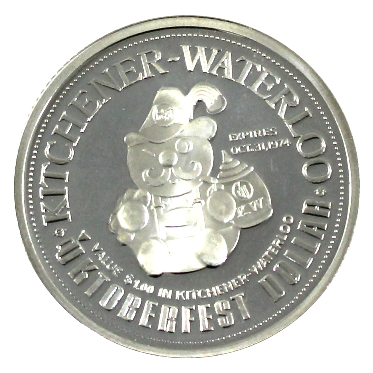 1974 Kitchener-Waterloo Oktoberfest .999 Silver Trade Dollar (No Tax ...