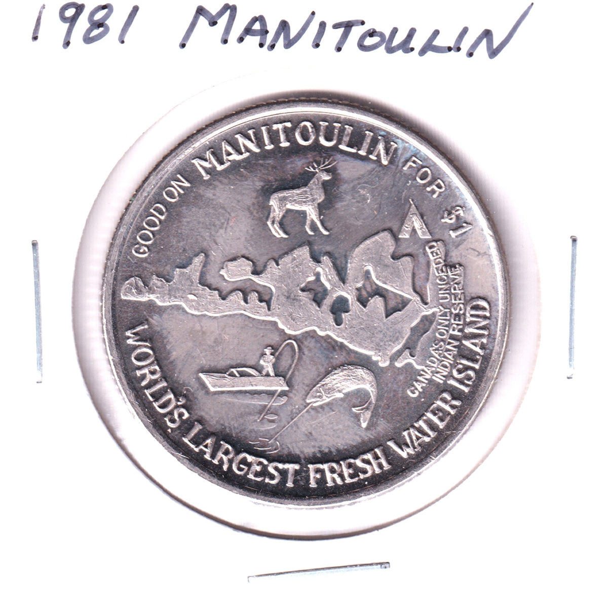 1981 Manitoulin Island Haweater Dollar Trade Token: Batmans Mill ...