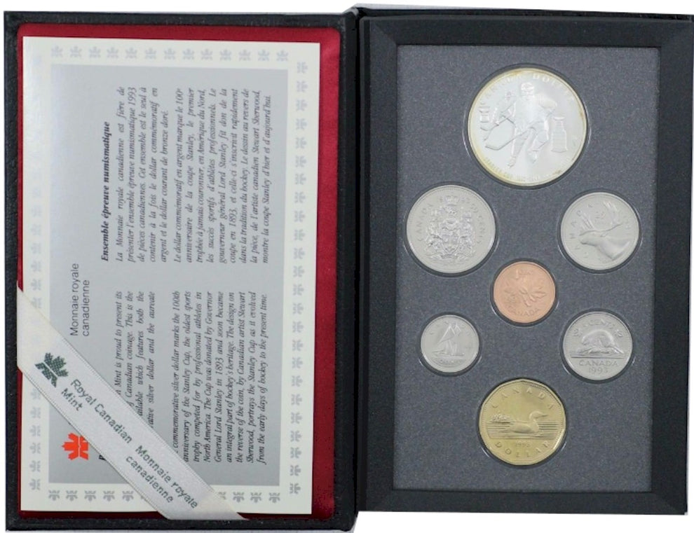 1993 Canada Stanley Cup 100th Anniversary Proof Double Dollar Set ...