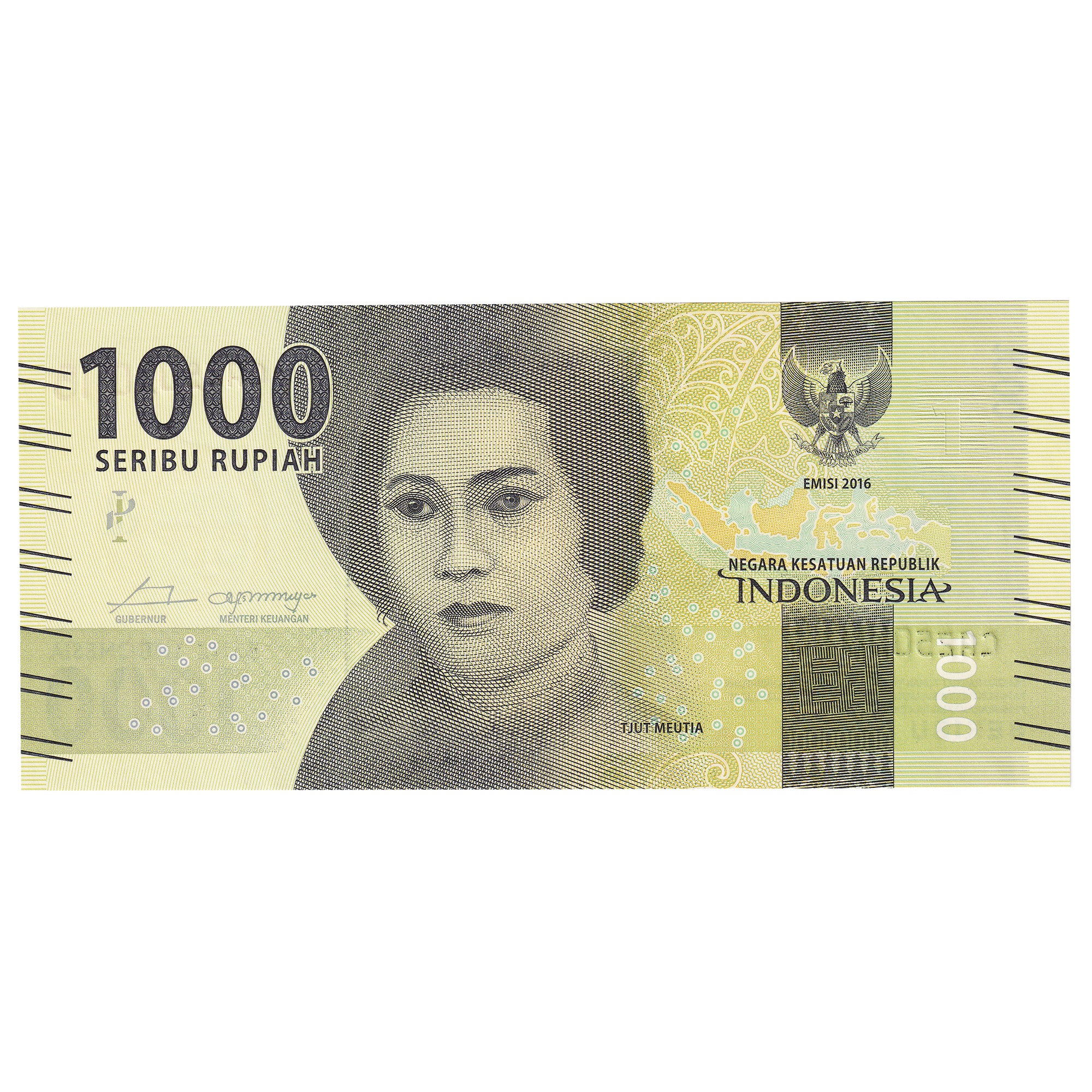 Indonesia 2016 1000 Rupiah Note, Pick #154, UNC – Colonial Acres Coins