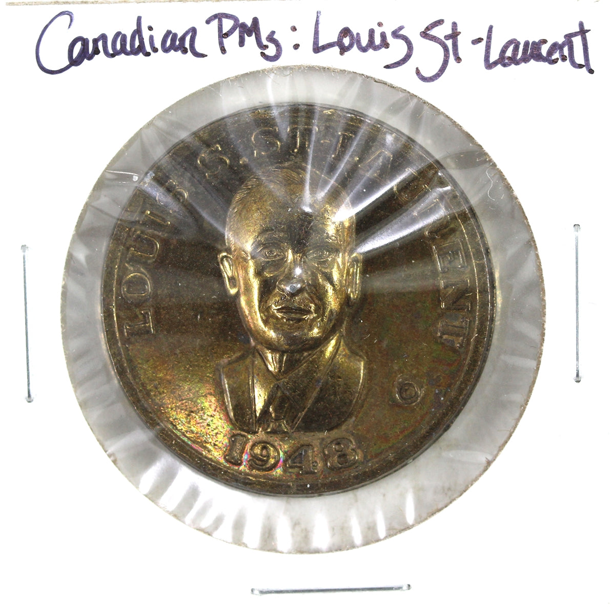 Louis St. Laurent (1948) Prime Minister Commemorative Medalet (Corrosi ...