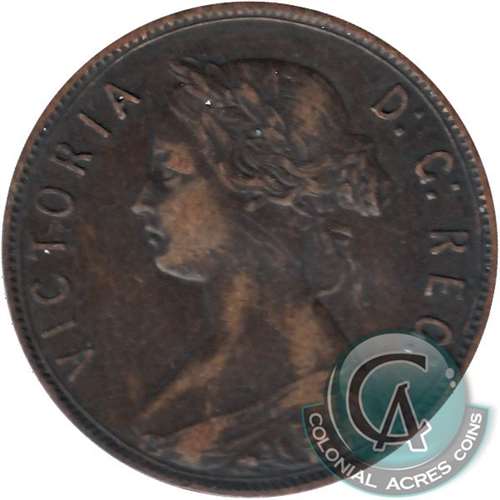1890 Newfoundland 1-cent Fine (F12) – Colonial Acres Coins