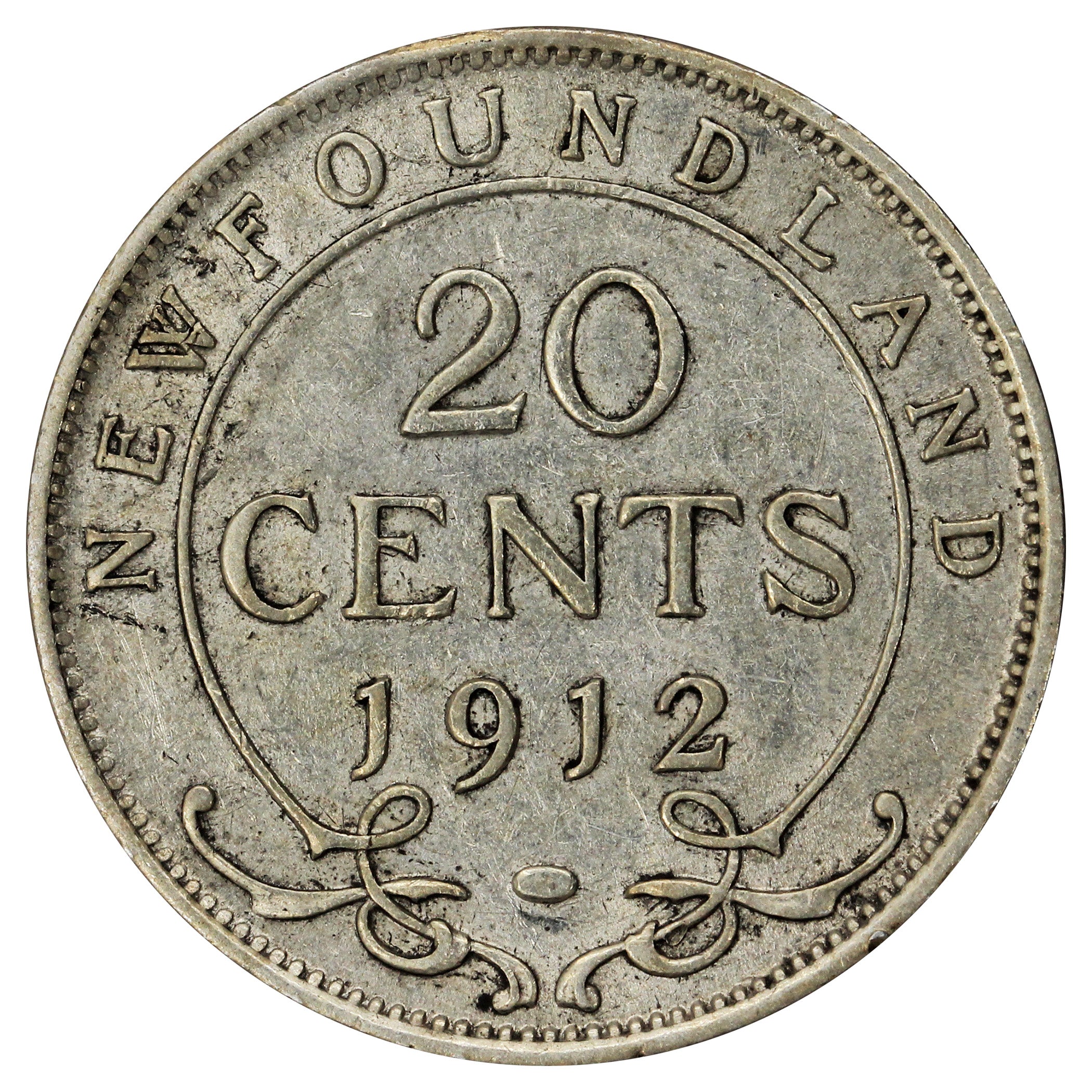 1912 Newfoundland 20-cents F-VF (F15) – Colonial Acres Coins