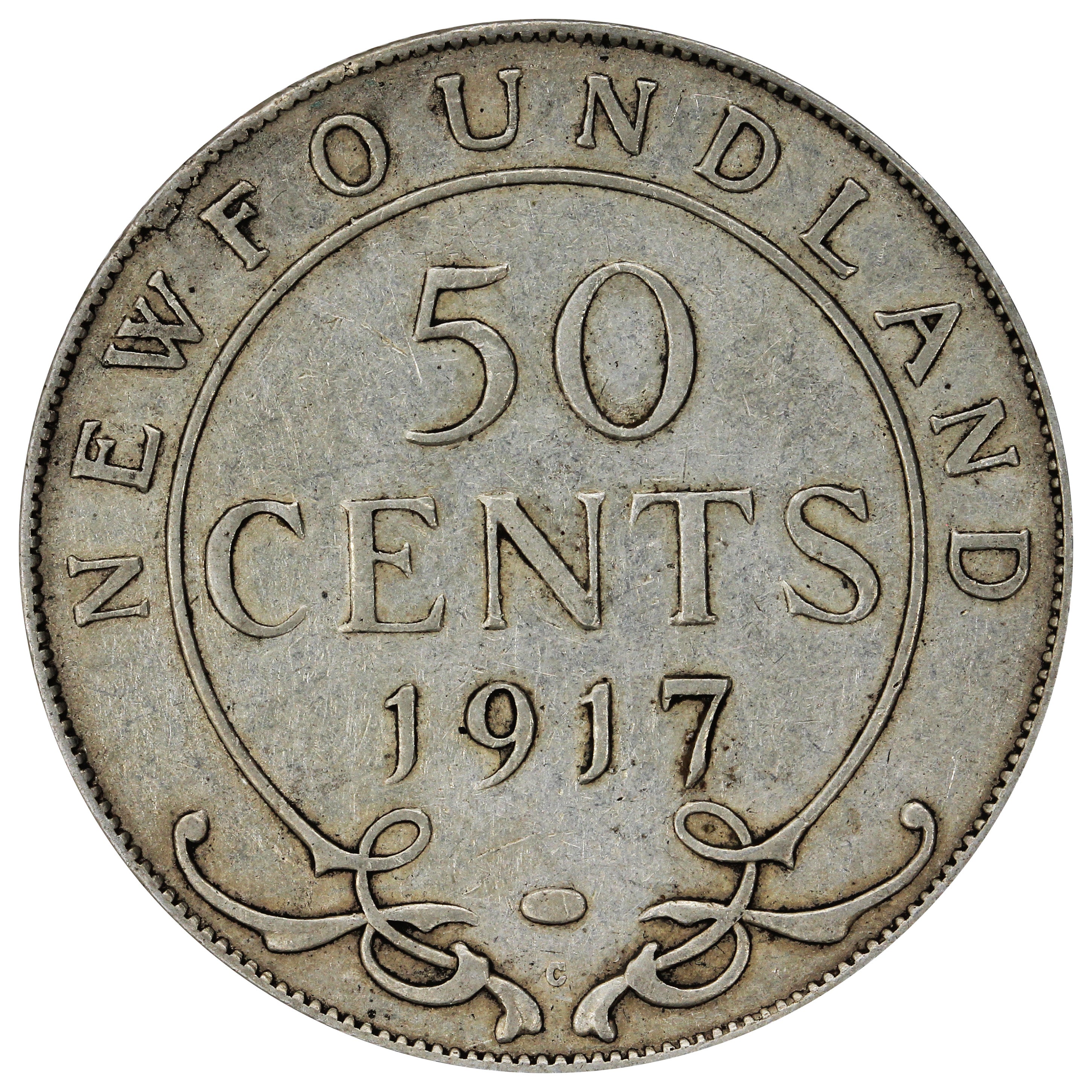 1917C Newfoundland 50-cents Very Fine (VF20) – Colonial Acres Coins