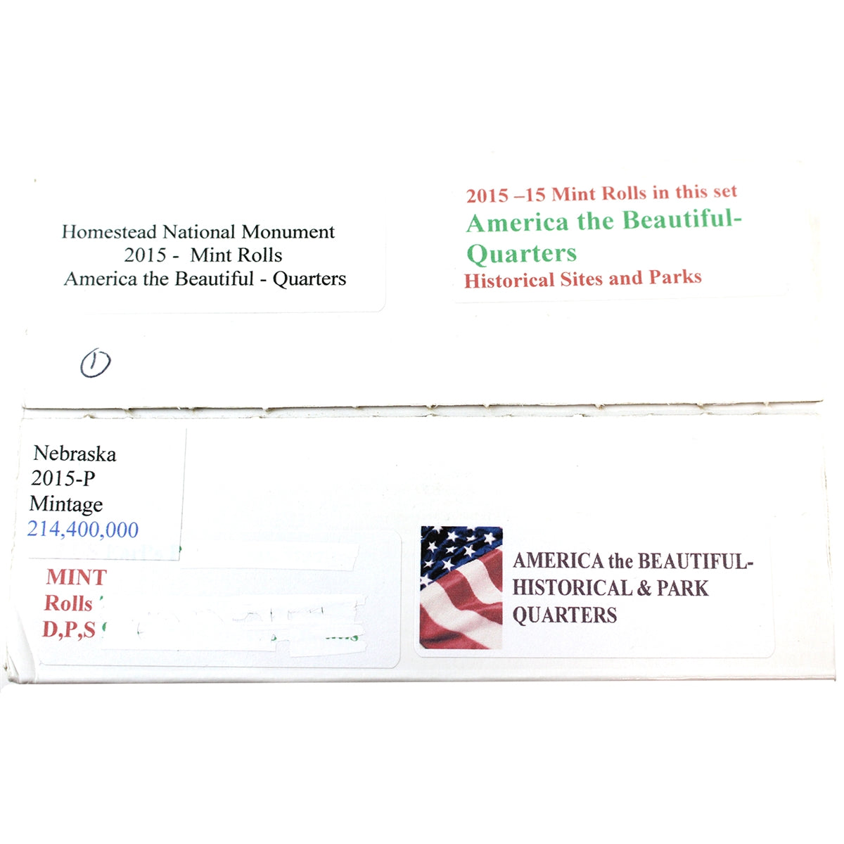 Set of 3x 2015 PDS USA National Parks - Homestead Original Rolls of 40 ...