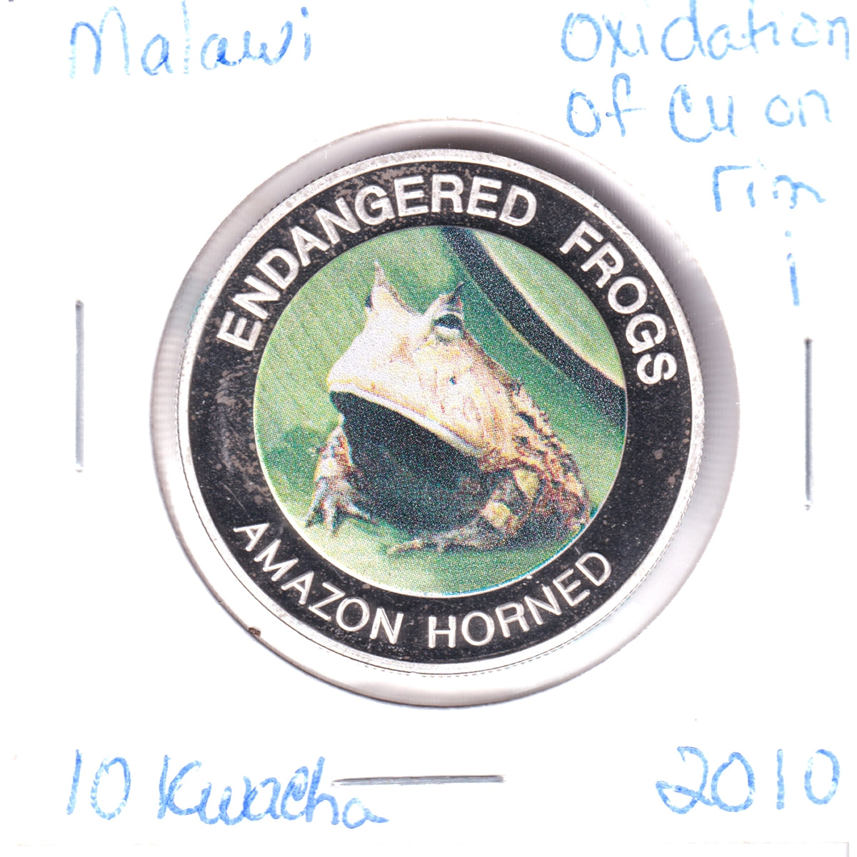 Malawi 2010 10 Kwacha Endangered Frogs: Amazon Horned Collector Coin ...