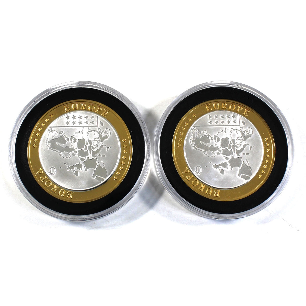 Pair of Europe Tokens 2002 Vatican Anniversary and Prince of Monaco, 2 ...