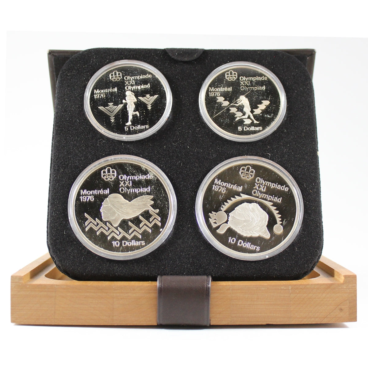 1975 Canada Montreal 1976 Olympic Series 4 $5 & $10 4-Coin Proof Set ...