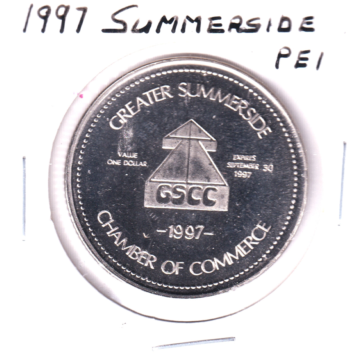 Summerside, Prince Edward Island, 1997 Confederation Bridge Dollar Tra ...