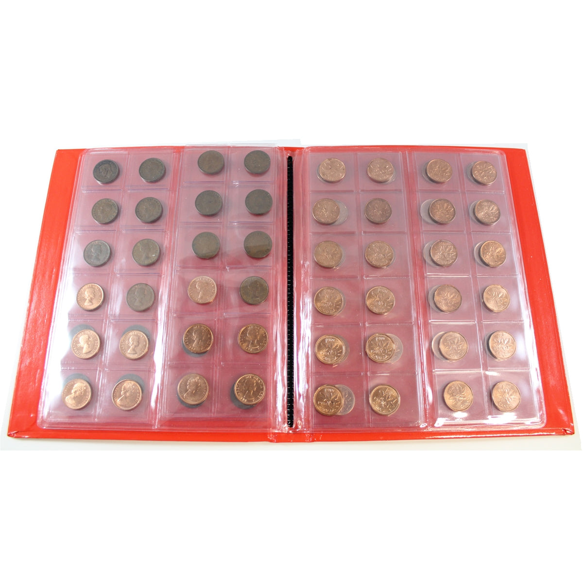 1937-2012 Canada 1-cents collection in Kaskade Collector Album ...
