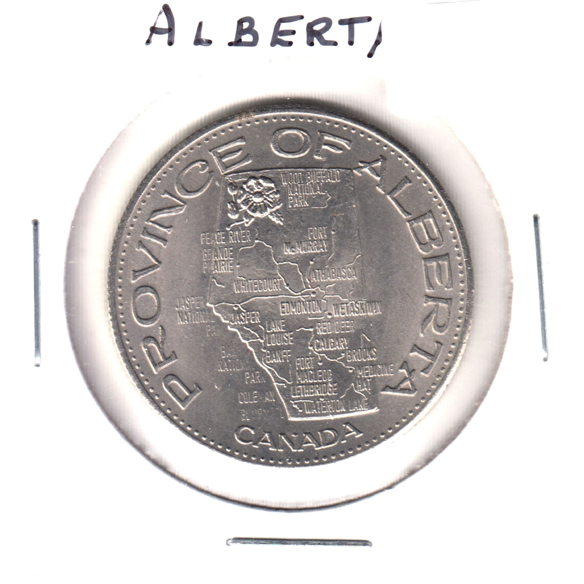Province of Alberta Souvenir Medallion: Map of Province – Colonial ...