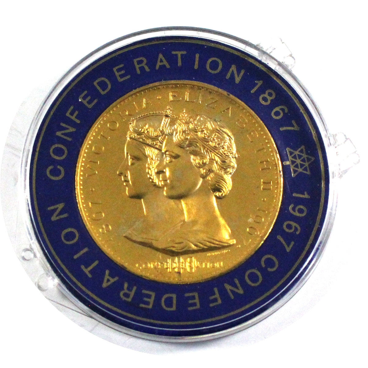 1967 Canada Centennial Dual Effigy Medallion, Gold Plated (Impaired ...