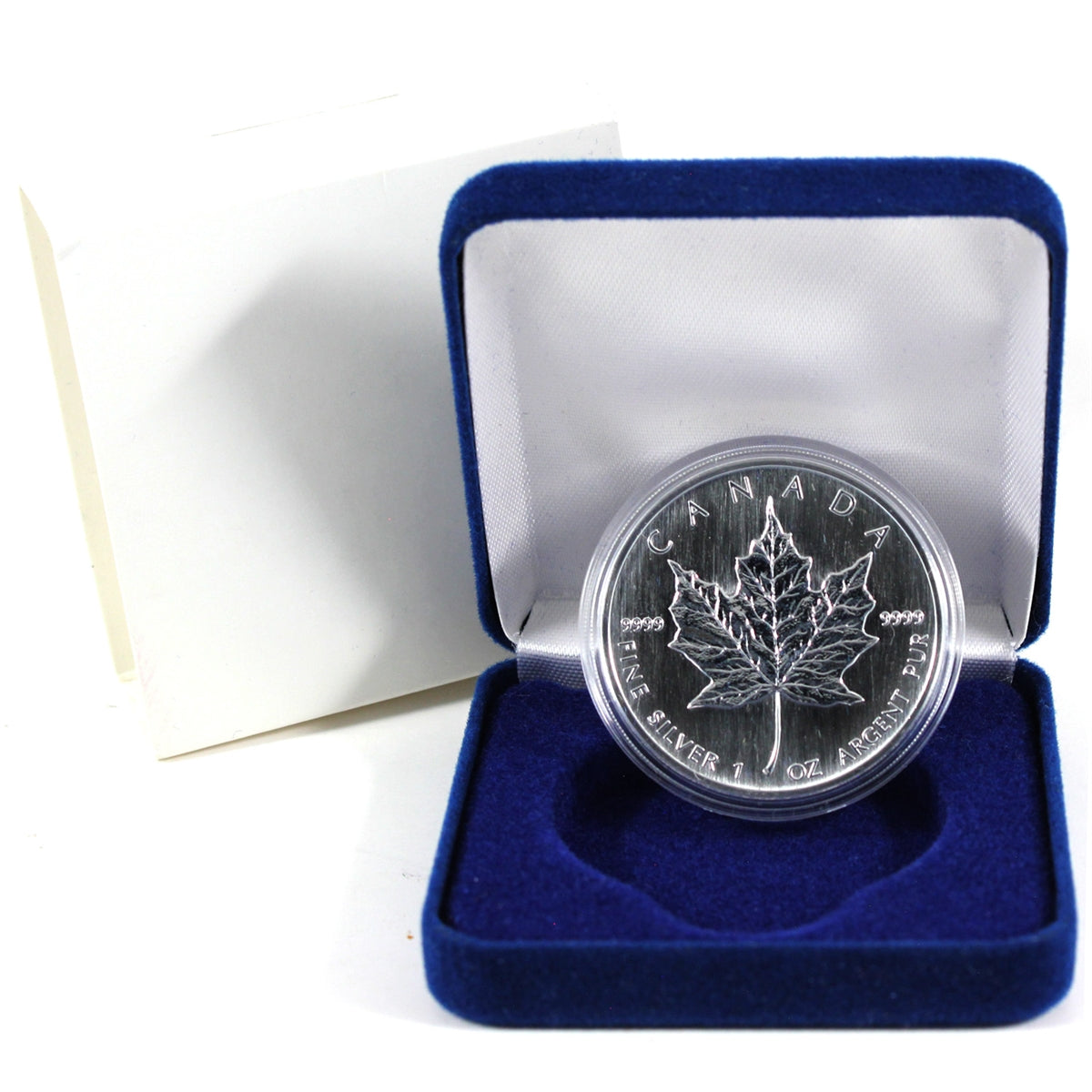 2003 Canada $5 1oz Fine Silver Maple Leaf in Case (No Tax) Spots ...