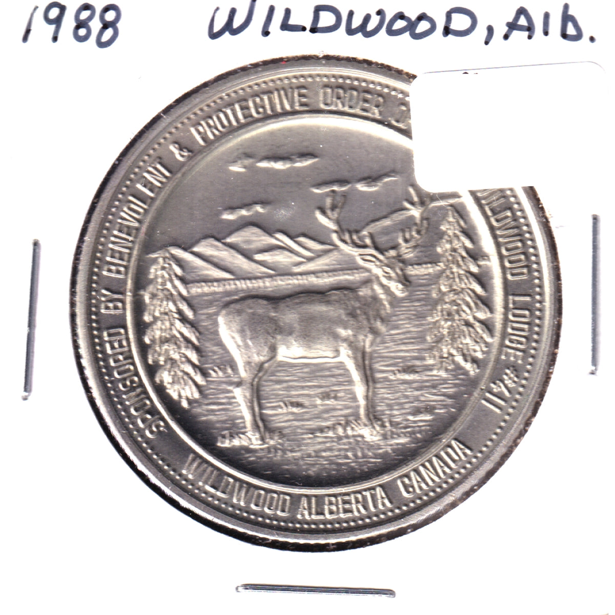 1988 Wildwood Alberta Protective Order of Elks Trade Dollar Token ...