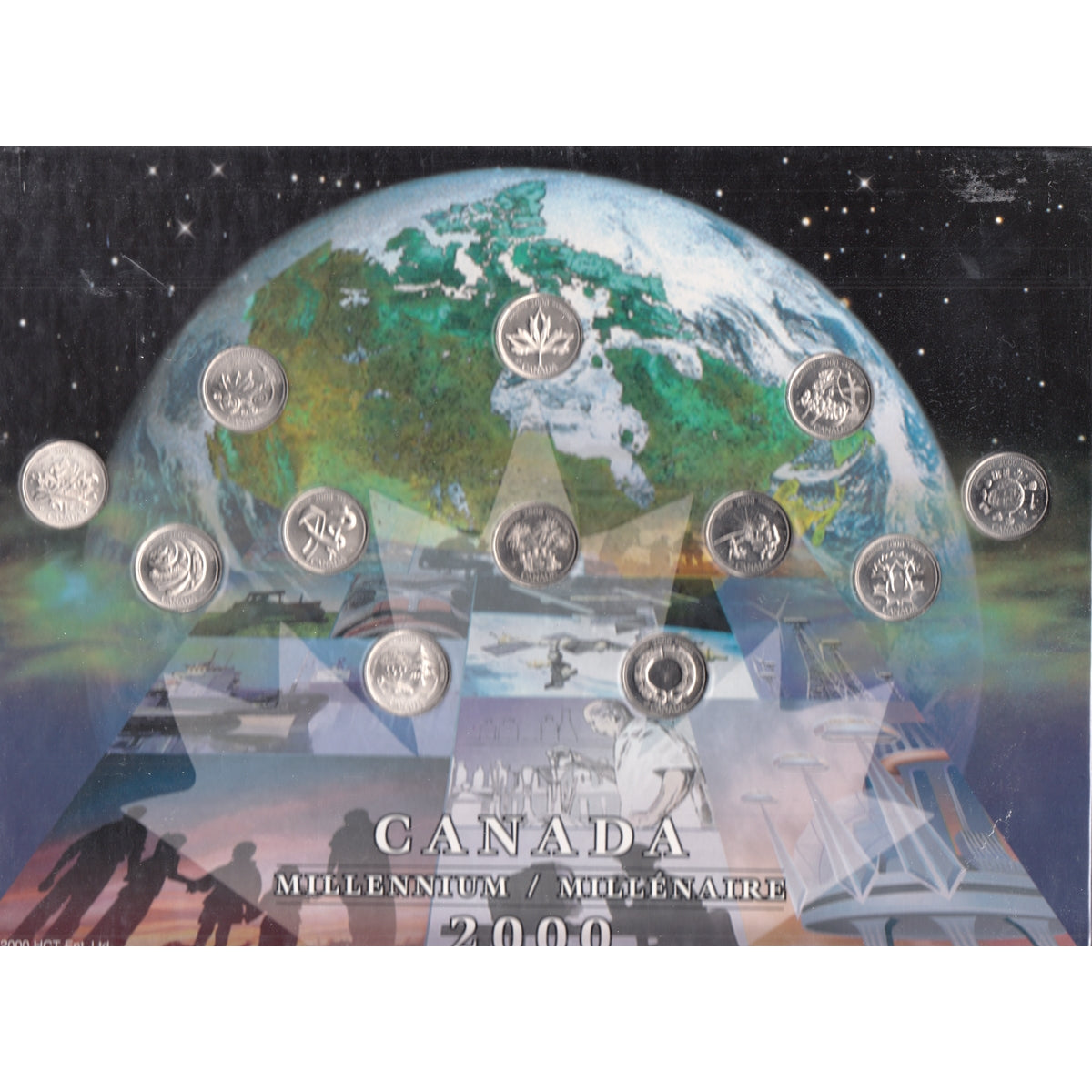2000 Millennium 12-coin 25ct set with holder – Colonial Acres Coins