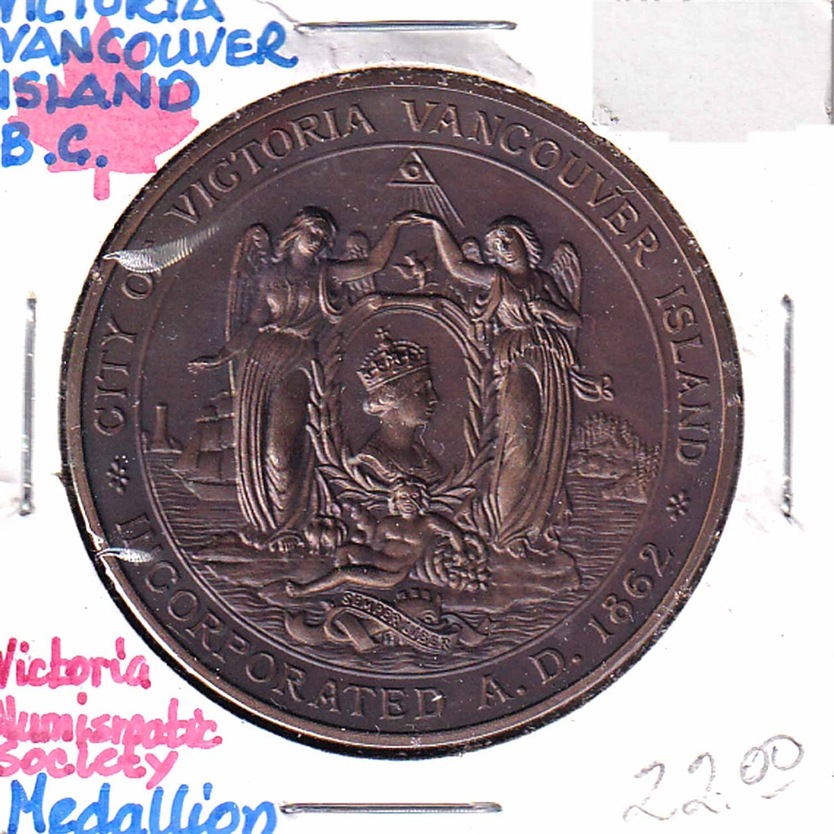 1962 Canada Victoria Numismatic Society Celebrates Victoria Centennial ...