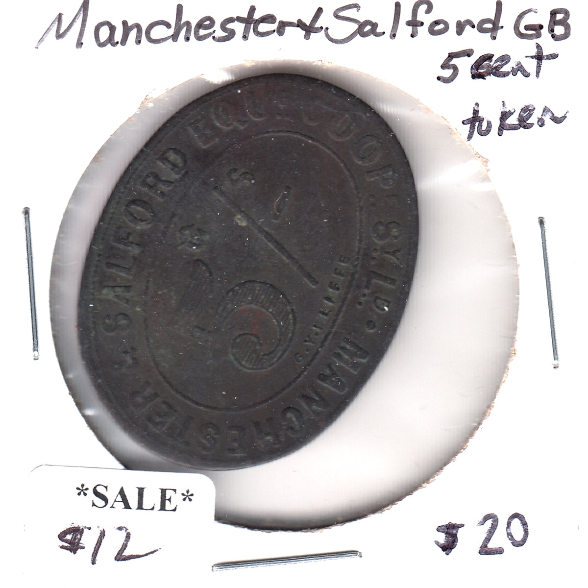 Manchester & Salford Great Britain 5-Cent Token – Colonial Acres Coins